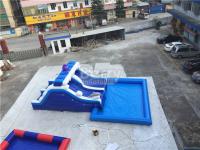 China Blue Wave Ultimate Inflatable Backyard Water Park With Pool Customzied Size for sale