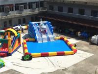 China Outdoor Big Amazing Portable Blast Sharp Slide Inflatable Floating Water Park for sale