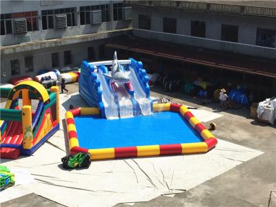 China Outdoor Big Amazing Portable Blast Sharp Slide Inflatable Floating Water Park for sale
