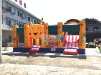 China Fire - resistant Big Inflatable Bounce House With Slide Combo SCT EN71 for sale