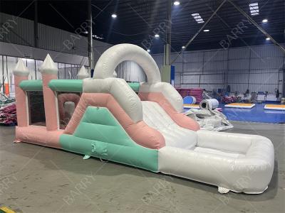 China Party Customized Inflatable Bouncing Castle Inflatable Bouncer Jumping Castle Kids Girl Princess Carriage Combo With Slide for sale