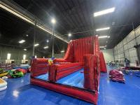 China Party Inflatables Indoors And Outdoors Bounce Game Red Bungee Run Fun With This 2-Lane for sale