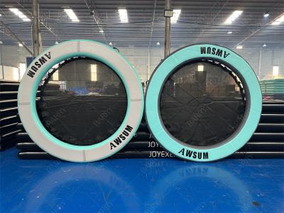 China Swimming Pool Round Pool Float Island Folded Inflatable Water Hammock With Mesh for sale