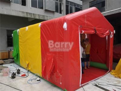 China Small Custom Fireproof PVC Inflatable Shower Tent For Amusement Park for sale