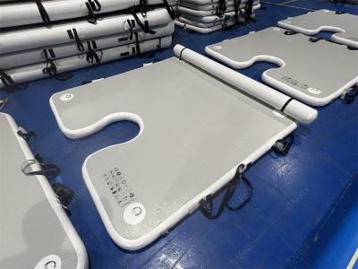 China Luxury Water Sport Game 2x2x0.1m Grey Inflatable Dock Platform Landing Mats For Boat Stop for sale