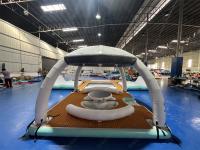 China Commercial Inflatable Yacht Floating Platform Island Boat Dock Inflatable Boat House for sale