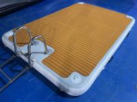China Stainless Steel Stairs 3x2x0.2m Inflatable Jet Ski Dock Pontoon For Boat Parking for sale