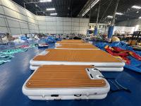 China Drop Stitch Inflatable Motorboat Platform Yacht Dock Platform for sale