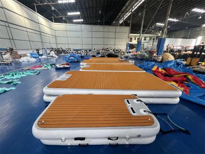 China Drop Stitch Inflatable Motorboat Platform Yacht Dock Platform for sale
