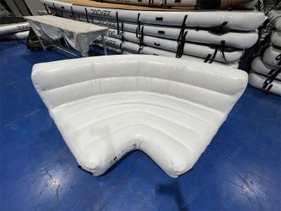 China Commercial Grade PVC Water Sports Inflatable Swim Floating Island White Inflatable Swim Floating Raft Sofa For Yacht for sale