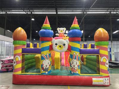 China Zoo Animal Serious Bear Rabbit Small Kids Bouncy Castle Theme Park Fun City For Children for sale