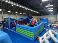 China Commercial Inflatable Theme Park With Big Ball Obstacle Course Indoor Bounce Playground Disco Bounce Basketball Hoop for sale