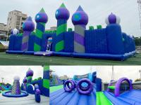 China 30x30m Big Bounce Amusement Park Inflatable Theme Park Bounce House Play Area Game for sale