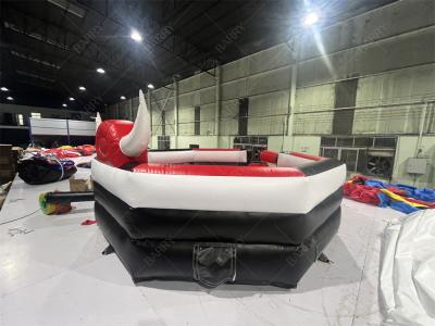 China Inflatable Mechanical Bull Ride for Adults - Red Rodeo Simulator for sale