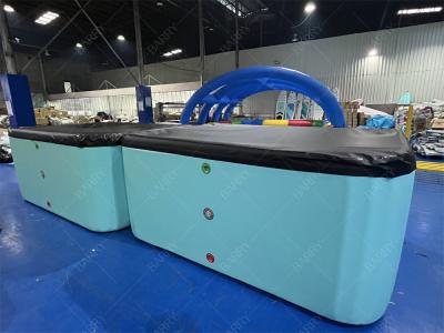 China Commercial Custom Color Pvc Dwf Kids Pool With Cover Inflatable Pool Drop Stitch Fabric Swimming Water Pool for sale