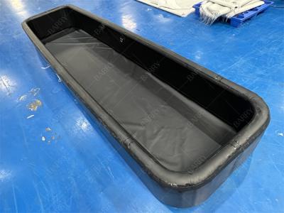 China Black Rectangle Inflatable Drop Stitch Pool Multiple Air Technology Outdoor Inflatable Pool Customization for sale