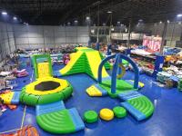 China Water Play Equipment Game Custom Commercial Outdoor New Green Inflatable Floating Water Park For Sea for sale