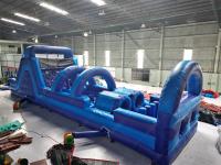 China Commercial Blue Modern Bounce House Inflatable Obstacle Course With Slide For Adults Kids for sale