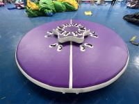 China Drop Stitching Pvc Round Tube Purple Inflatable Dock Water Toys For Pools Lakes for sale
