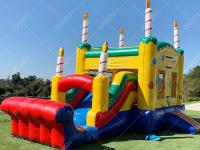 China Commercial Cheap Birthday Cake Moonwalk Inflatable Combo Slide Jumping Castle Kids Bounce House for Party for sale