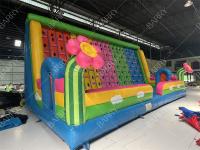 China Outdoor Party Rentals Giant Inflatable Games Kids Flower Inflatable Climbing Wall for Sale for sale