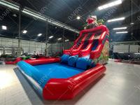 China High Quality Popular Huge Jungle Dinosaur Theme Inflatable Water Slide With Pool for sale
