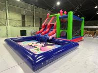 China Commercial Melody Kuromi Cartoon Inflatable Water Slide With Pool For Party for sale