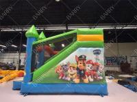 China Commercial Patrol Paw Inflatable Bouncer Dog Unisex Outdoor Game Inflatable Bounce House With Slide For Kids for sale