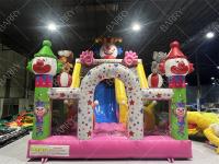 China Premium Clown Theme Inflatable Slide With Commercial Circus Bouncy Castle Bouncer for Funny Playground Fun for sale