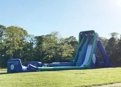 China Green 0.55mm PVC Tarpaulin Giant Inflatable Slide For Outdoor In Summer for sale