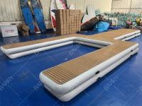 China Water Floating Island Jetski Dock Inflatable Y Pontoon Motor Boat Dock Platform for sale