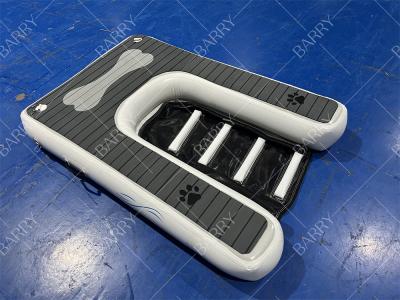 China Inflatable Dog Ramp Foldable Pet Platform Water Floating Dock With Non-Slip Eva for sale