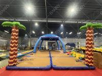 China Custom Designed Inflatable Floating Platforms With Tent For Ocean Waters & Water Floating Banas for sale