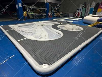 China New Collection Customized Portable Inflatable Floating Ocean Sea Swimming Pool with Net for sale