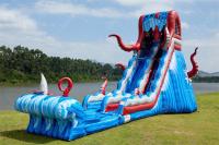 China Adult Big Comercial Waterslide Inflatable 25ft Ocean Battle Slide Pool for sale