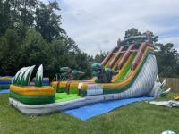 China Hot Sale Commercial Dinosaur Inflatable Water Slide With Pool for Kids for sale