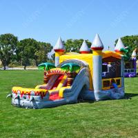 China Party Dino Bouncer Bounce House Castillos Hinchables Inflatable Jurassic World Bouncy Castle With Slide Pool Dinosaur Jump House for sale