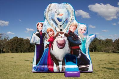 China Indoor Or Outdoor Inflatable Bouncer , Frozen Team Kids Jumping Castle With PVC Tarpaulin for sale