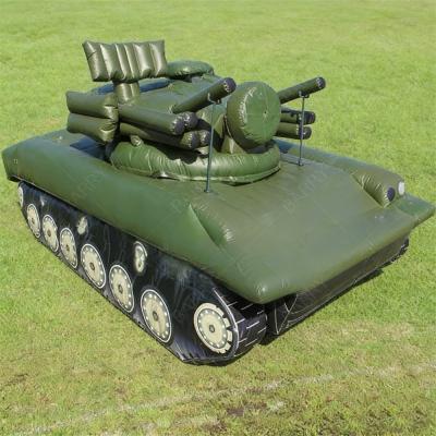 China 8.8m Inflatable Military Tank Model Outdoor Event Decor Tactical Decoy Light Tank for sale