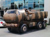 China Oxford Cloth PVC Custom Mode Inflatable Dummy Military Cargo Truck for sale