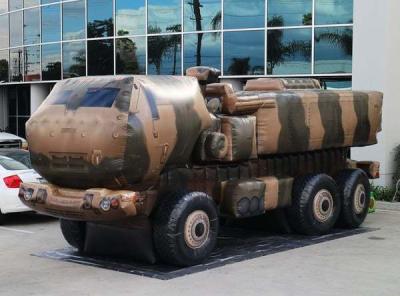 China Oxford Cloth PVC Custom Mode Inflatable Dummy Military Cargo Truck for sale