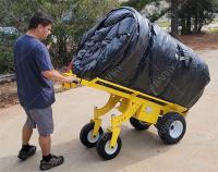 China Electric Powered 4-Wheel Heavy Duty Hand Truck Dolly with Winch for Lifting Inflatable Bounce Houses for sale
