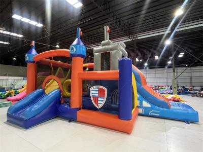 China Parties, Carnivals, School Events Medieval Castle Themed Inflatable Bounce House Combo for sale