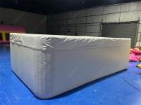 China Rectangular Drop Stitch DWF Fabric Inflatable Kids Pool with Cover for sale