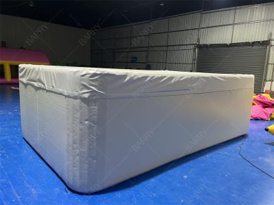 China Rectangular Drop Stitch DWF Fabric Inflatable Kids Pool with Cover for sale