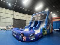 China Lilo & Stitch Themed Triple Lane Inflatable Slide | Commercial Grade Kids Water Slide for sale