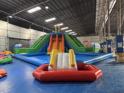 China Commercial Grade Dragon Inflatable Water Park, Multi-Slide Water Playground With Large Pool For Amusement Parks Festivals for sale
