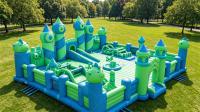 China Commercial Grade Dinosaur Inflatable Playground - Large Bounce Castle With Obstacle Course & Slide, Perfect For Party Rentals, Amusement Parks & Events for sale