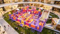 China Magical Purple Castle Inflatable Fun City | All-in-One Bounce & Obstacle Course with Giant Slide | Commercial PVC for High-Traffic Venues & Party Rentals for sale
