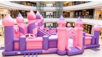 China Giant Pastel Princess Castle Inflatable Playground | Multi-Activity Bounce House with Slides & Obstacles | Commercial PVC for Indoor Malls & Themed Events for sale